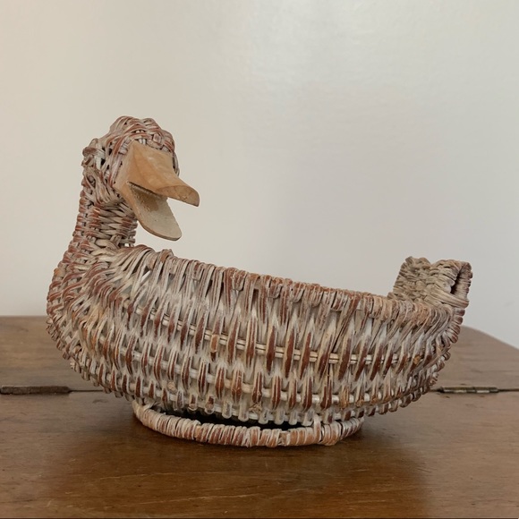 Accents | Small Wicker Duck Basket | Poshmark
